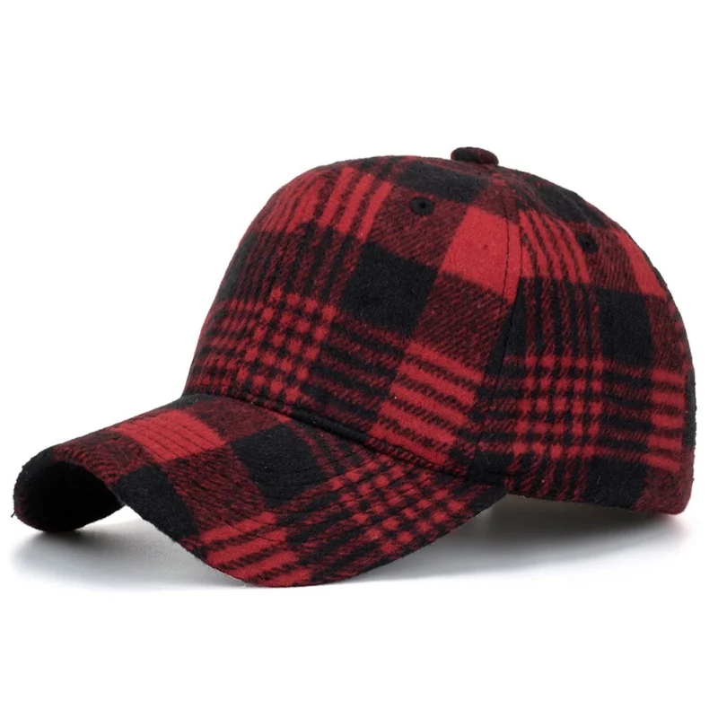 Plaid-Baseball-Cap-For-Men-Women-Visor-Hat-Adjustable-Outdoor-Sports ...