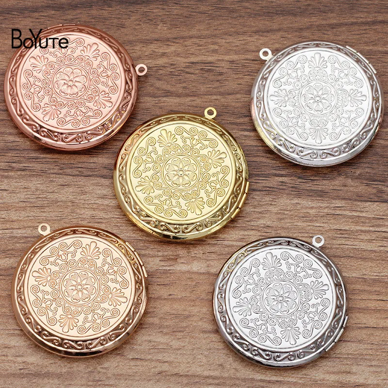 BoYuTe (5 Pieces/Lot) 40MM Round Shaped Metal Brass Floating Photo ...