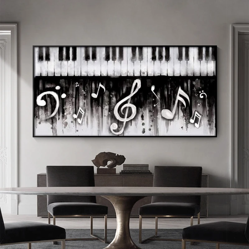 Music Notes Painting Black And White