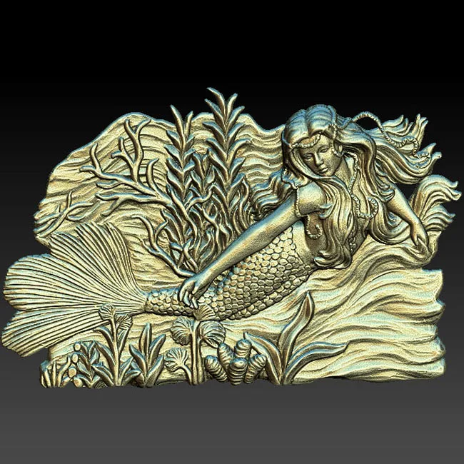 Carving & Whittling Sculpting & Forming stl model Mermaid carving ...