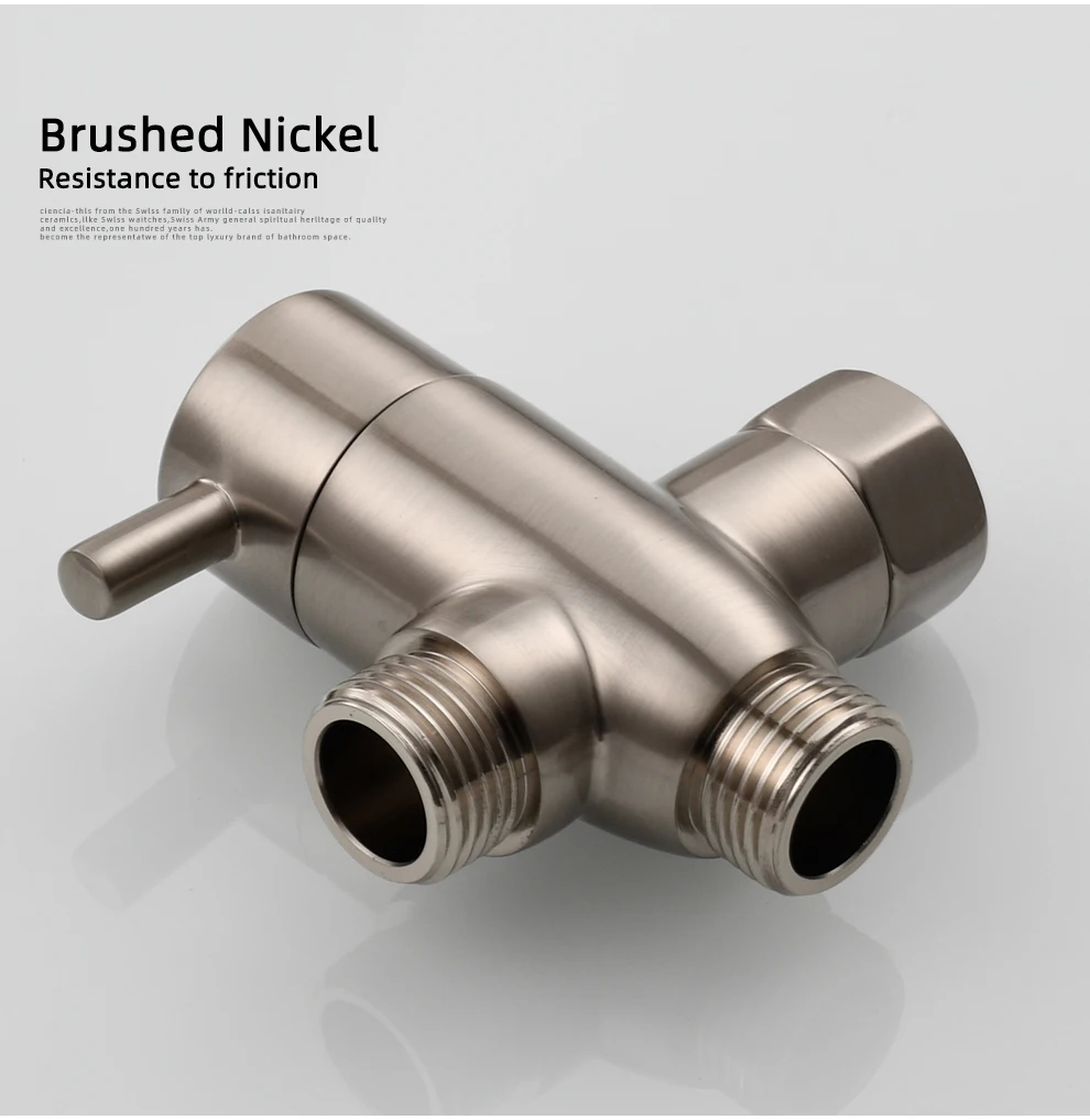 Tecmolog Brass Diverter with Switch Big Flow 3-way T Valve G1/2 ...