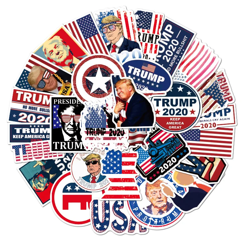 10-30-50PCS-U-S-President-Trump-Stickers-Decorative-Motorcycle-Laptop ...