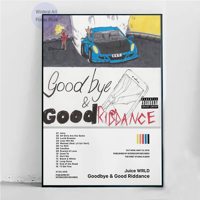 MT1090-Goodbye-Good-Riddance-Juice-WRLD-Rap-Music-Album-Wall-Art ...