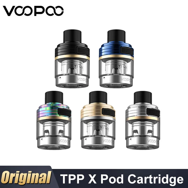 Original VOOPOO TPP X Pod Cartridge 5.5ml fit TPP Coil TPP-X Atomizer for E Cigarette Drag X Pro ...