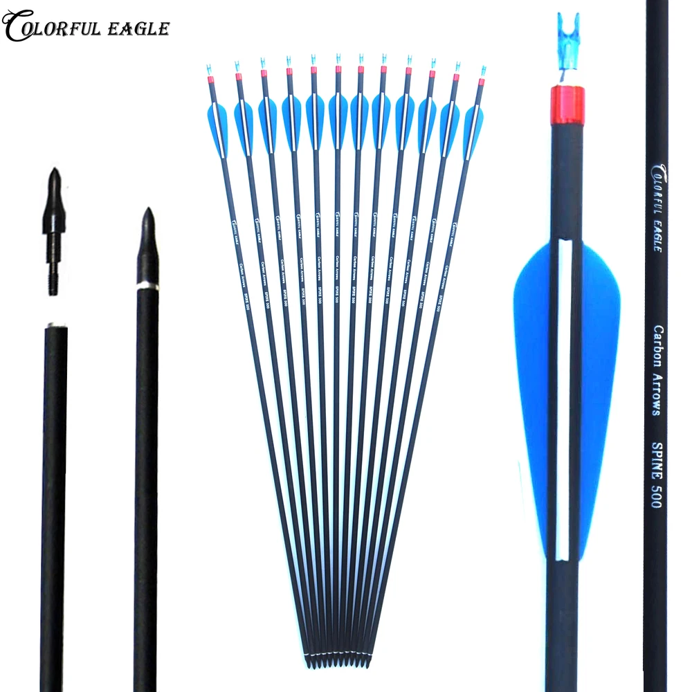 28-30-31-Inch-Archery-Carbon-Arrows-Hunting-Practice-Target-Removable ...
