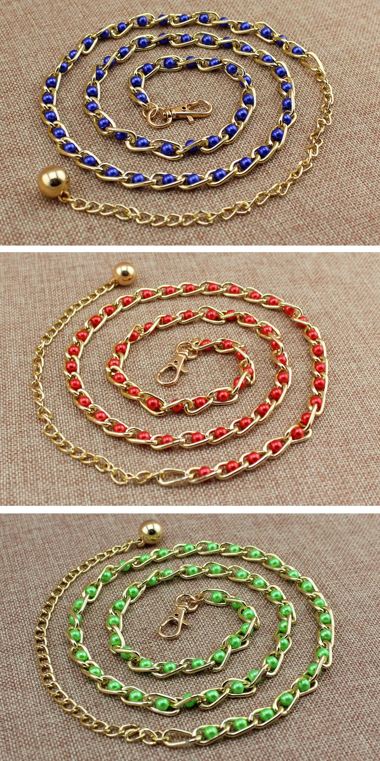 CEINTURE,Chaîne de taille fine en métal pour femme, élégante, ajustable ...