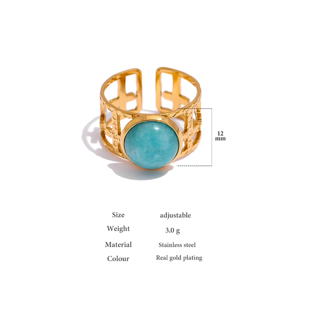Δαχτυλίδι ασ.925 Blue Stone Opening Ring – Kosmo Jewellery