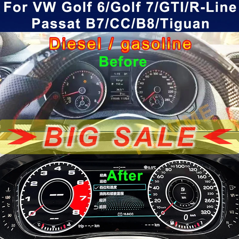 Panel de tablero Digital, instrumento Virtual de clúster, cabina de ...