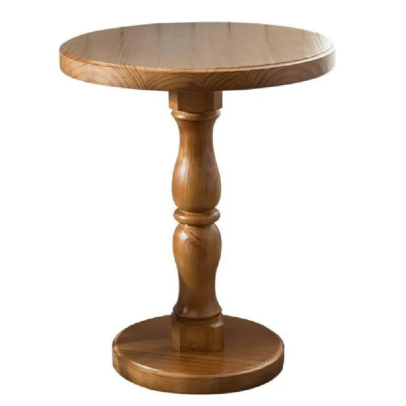 American-Style-Solid-Wood-Side-Round-Table-Simple-Small-Table-Phone ...