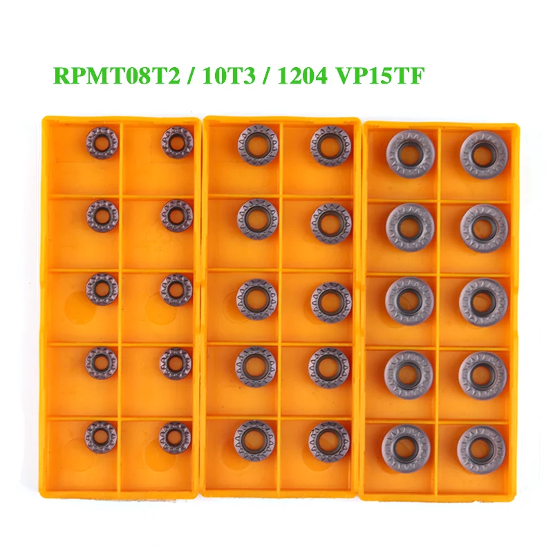 10PCS RPMT 08T2 10T3 1204 MOE JS VP15TF Carbide Insert CNC Lathe ...