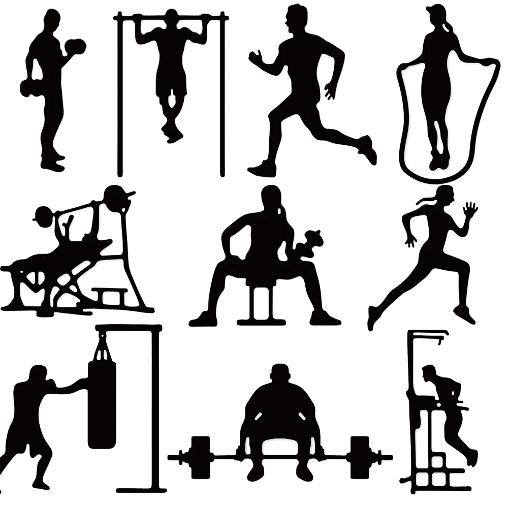Metal Cutting Dies Running body exercise 2020 Crafts Stencil For DIY ...