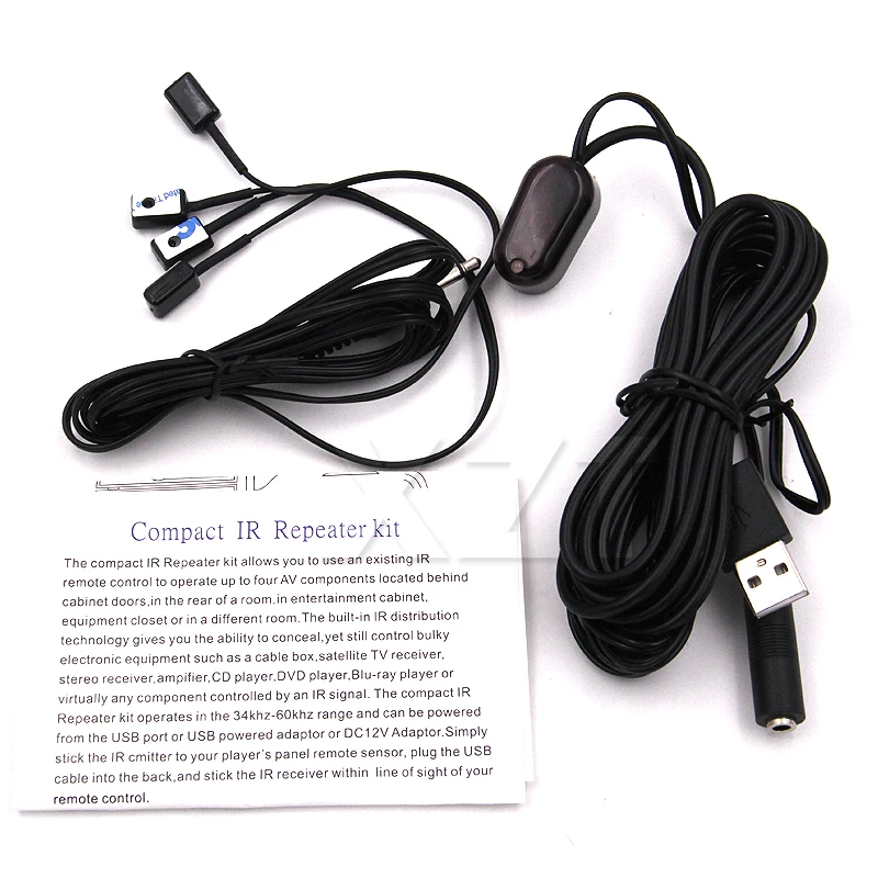 USB Adapter Infrared IR Remote Extender Repeater Receiver 4 Transmitter ...