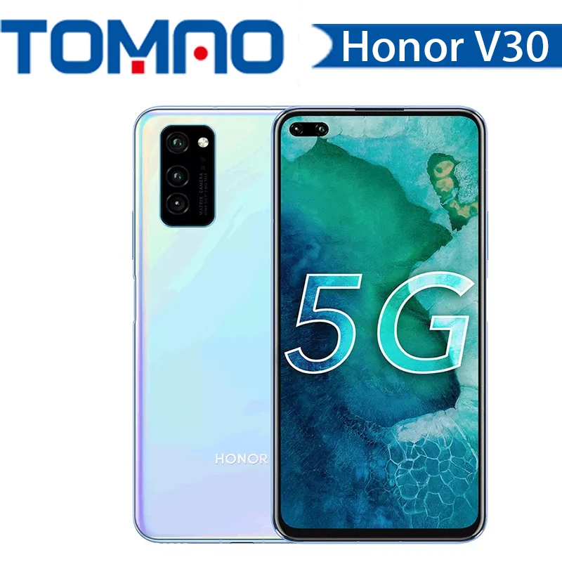 오리지널 뉴 명예 V30 5G 스마트 폰 6G 8G RAM 128G ROM Octa Core Kirin 990 40mp 트리플 카메라 40W SuperCharge ...