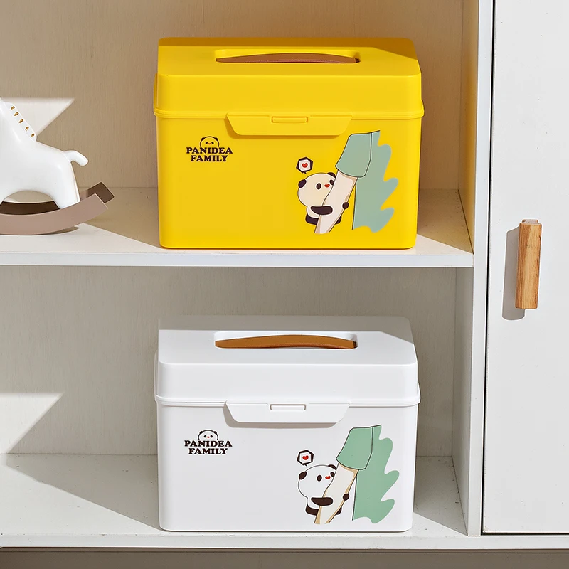 Portable Plastic Storage Box With Detachable Dividers Home Office ...