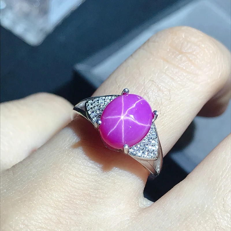 Pink Star Sapphire Ring