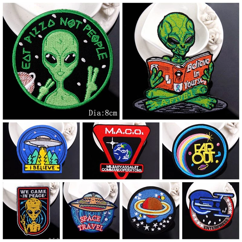 Sci Fi Patches ET Outer Space Patch Novelty Patch Screen Print Patch ...
