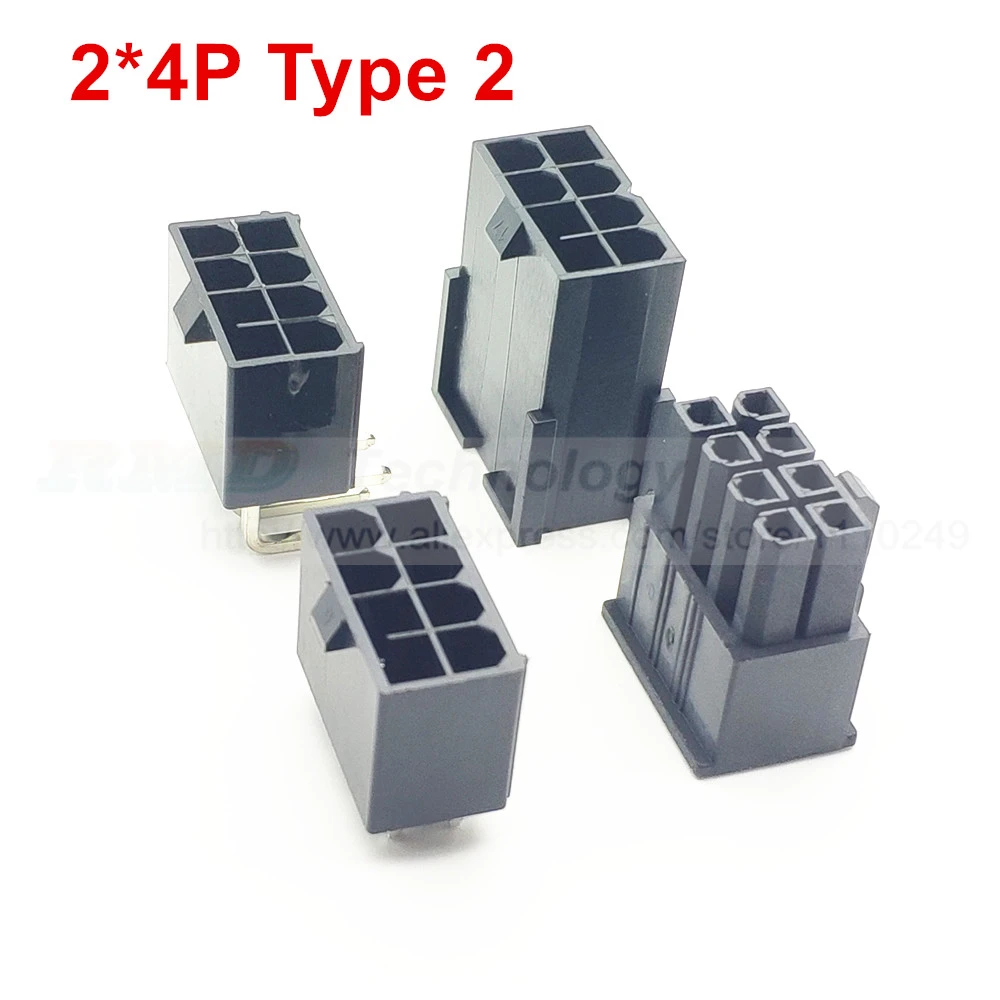 10pcs 5557 4.2mm Black 2x4 8 P Connector Male Female Straight Right ...