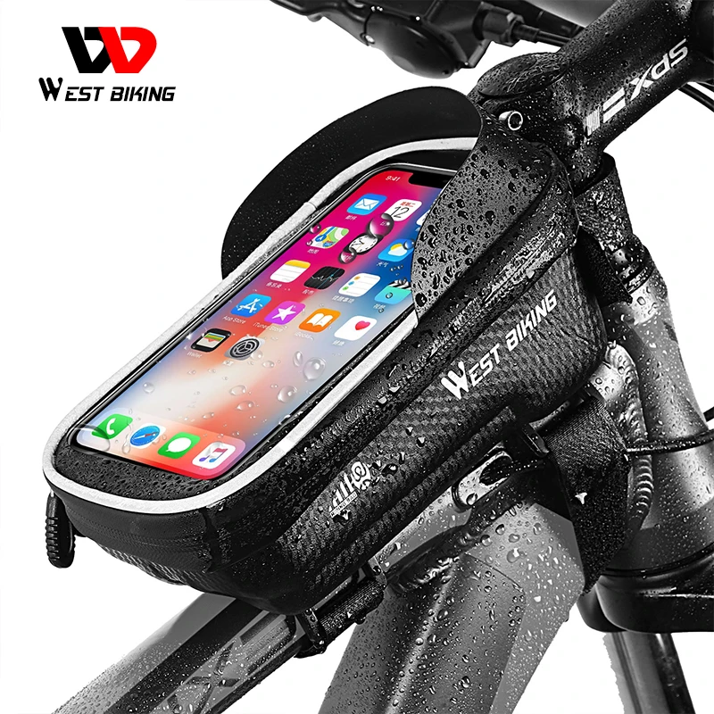 West-Biking-Saco-Quadro-Frontal-Imperme-vel-para-Bicicleta-Telefone-M ...