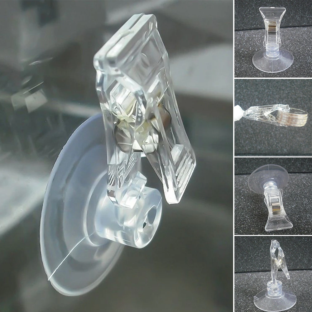 5Pcs Living Room Sucker Clamp Wall Suction Cup Clip Plastic Window ...