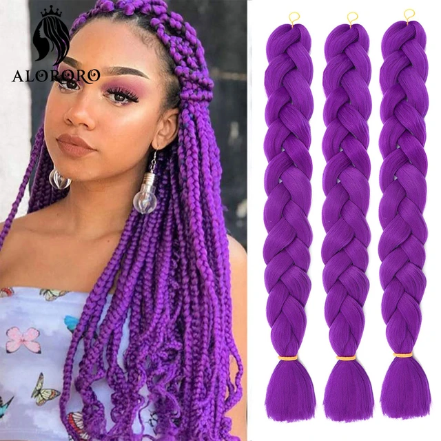 Purple Box Braids