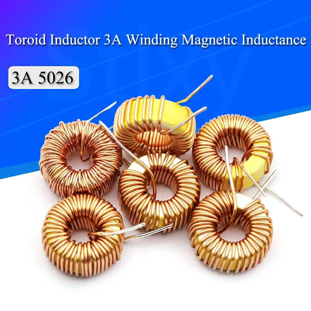 5Pcs-5026-Toroid-Inductor-3A-Winding-Magnetic-Inductance-22uH-33uH-47uH ...