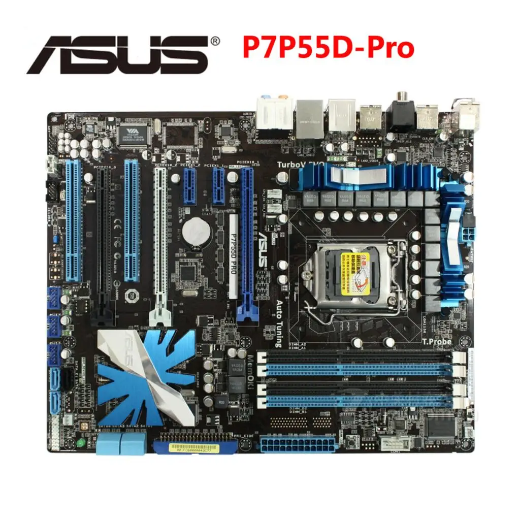 ASUS placa base usada P7P55D Pro, DDR3, 16GB, P55, P7P55D PRO, de escritorio, LGA 1156, SATA II ...