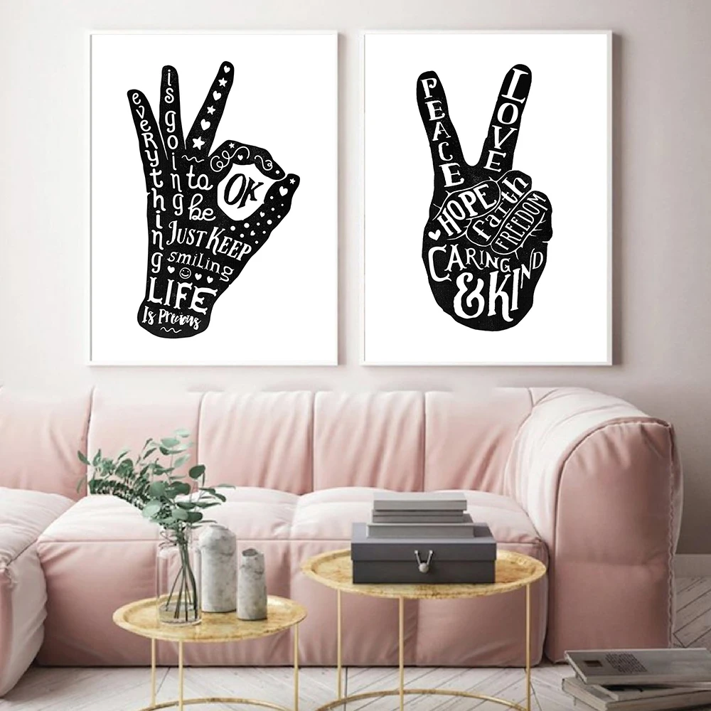 Love And Peace Sign Art