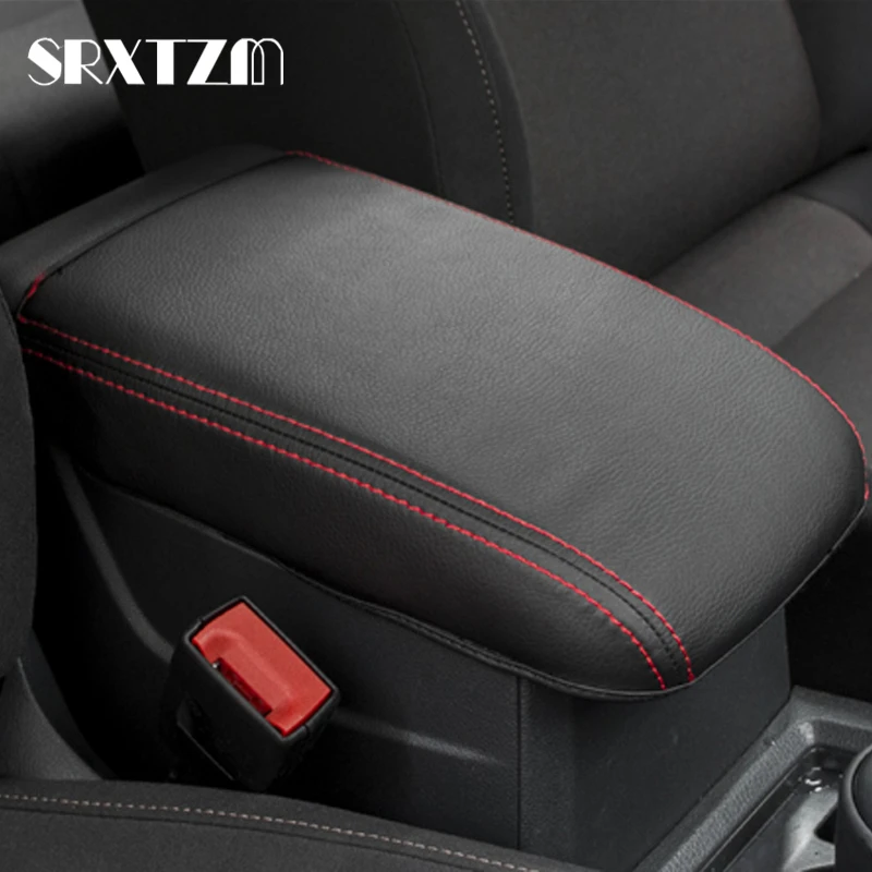 Pu Leather Car Armrest Cover Trim Center Console Lid Car Accessories ...