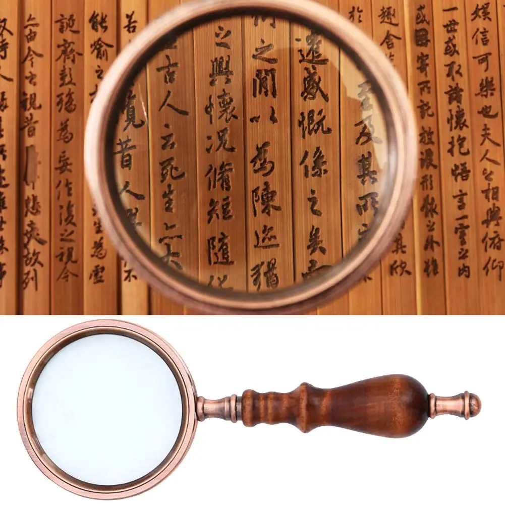 Old Wooden Magnifying Glass