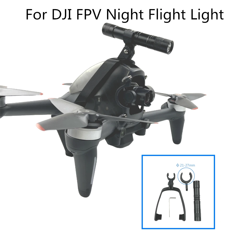 For DJI FPV Night Light Modification LED Searchlight Flashlight Fill ...