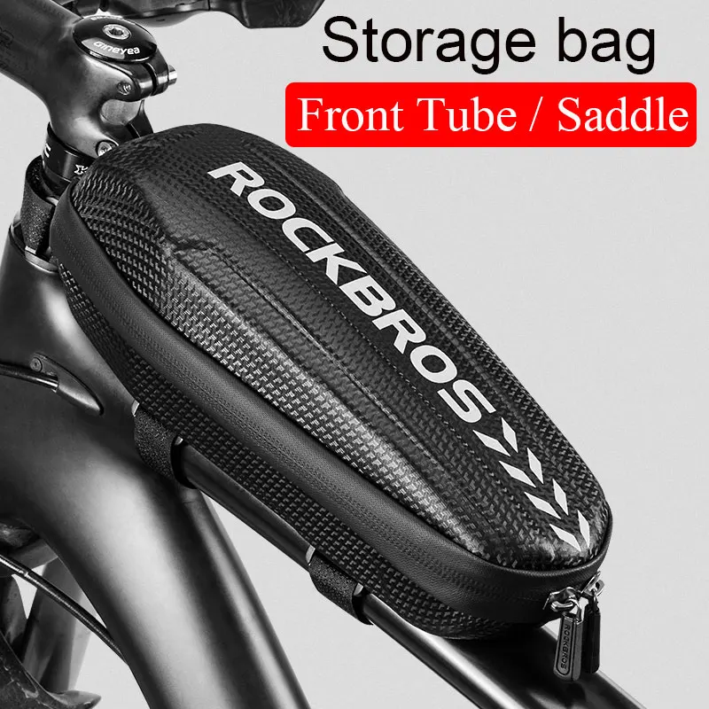 ROCKBROS Hard Shell Bicycle Frame Front Tube Bag Rainproof MTB Road ...
