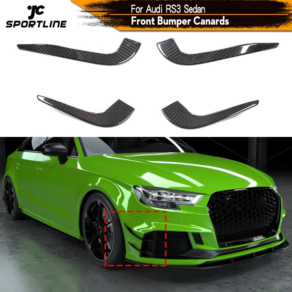 Ailettes De Pare-choc Avant En Fiber De Carbone, Pour Audi Rs3 Sedan ...