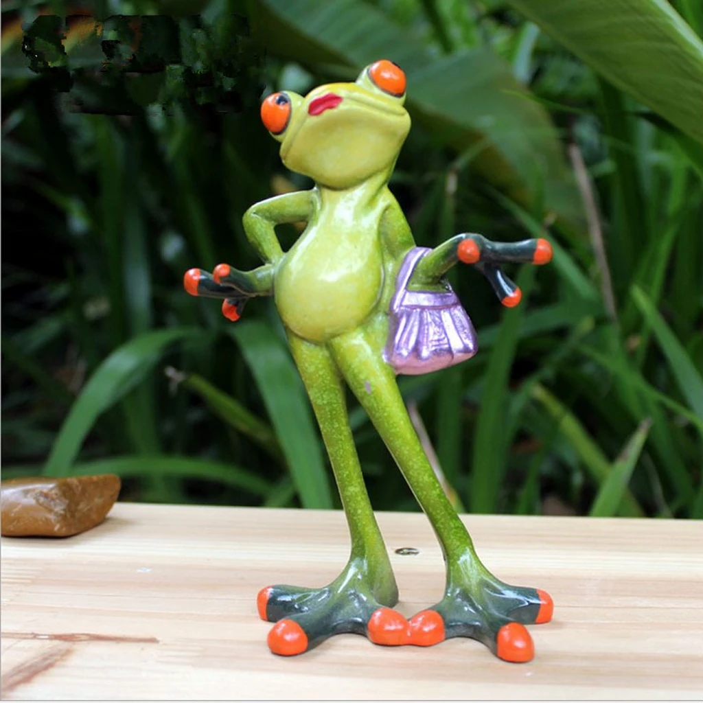 Resin Creative 3d Craft Frog Figurine Animal Model Crafts Decoration ...