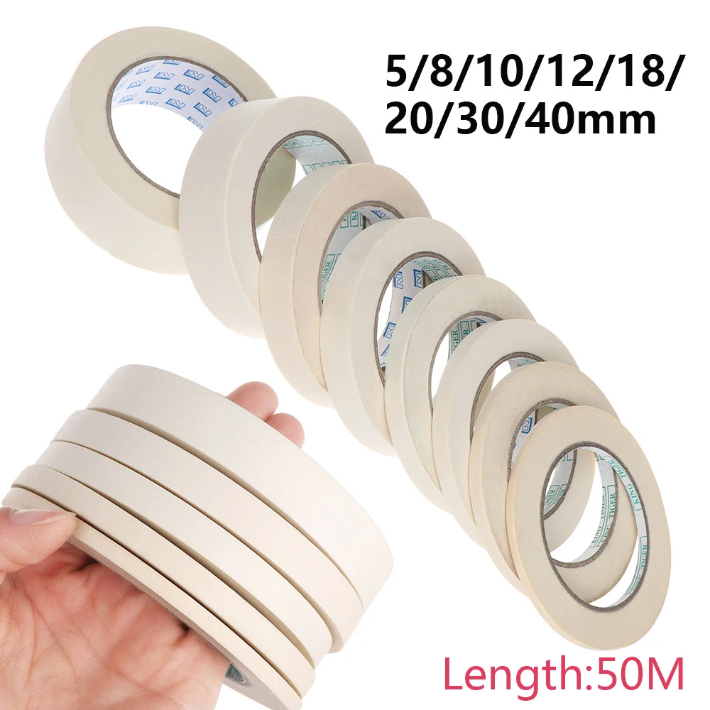 50M-Roll-DIY-Craft-Adhesive-Painting-Paper-Brush-Paint-Tape-Writable ...