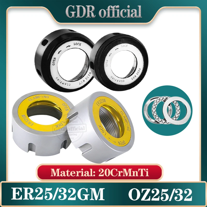 Tuerca-de-rodamiento-de-alta-precisi-n-ER20GM-ER25GM-ER32GM-ER16GM-OZ25 ...
