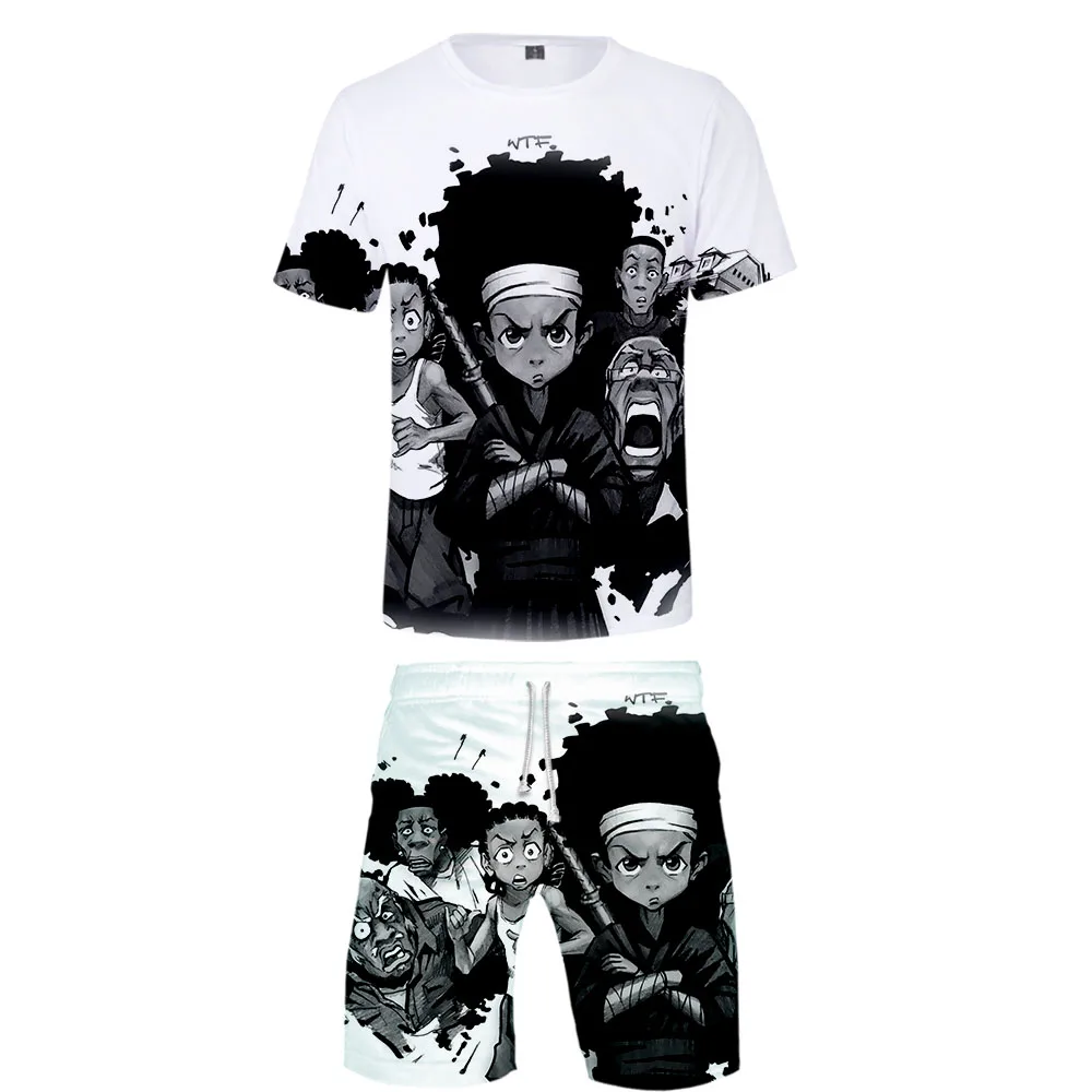 The Boondocks T-shirt 3d Tracksuit Women Two Piece Set Men's T Shirt ...