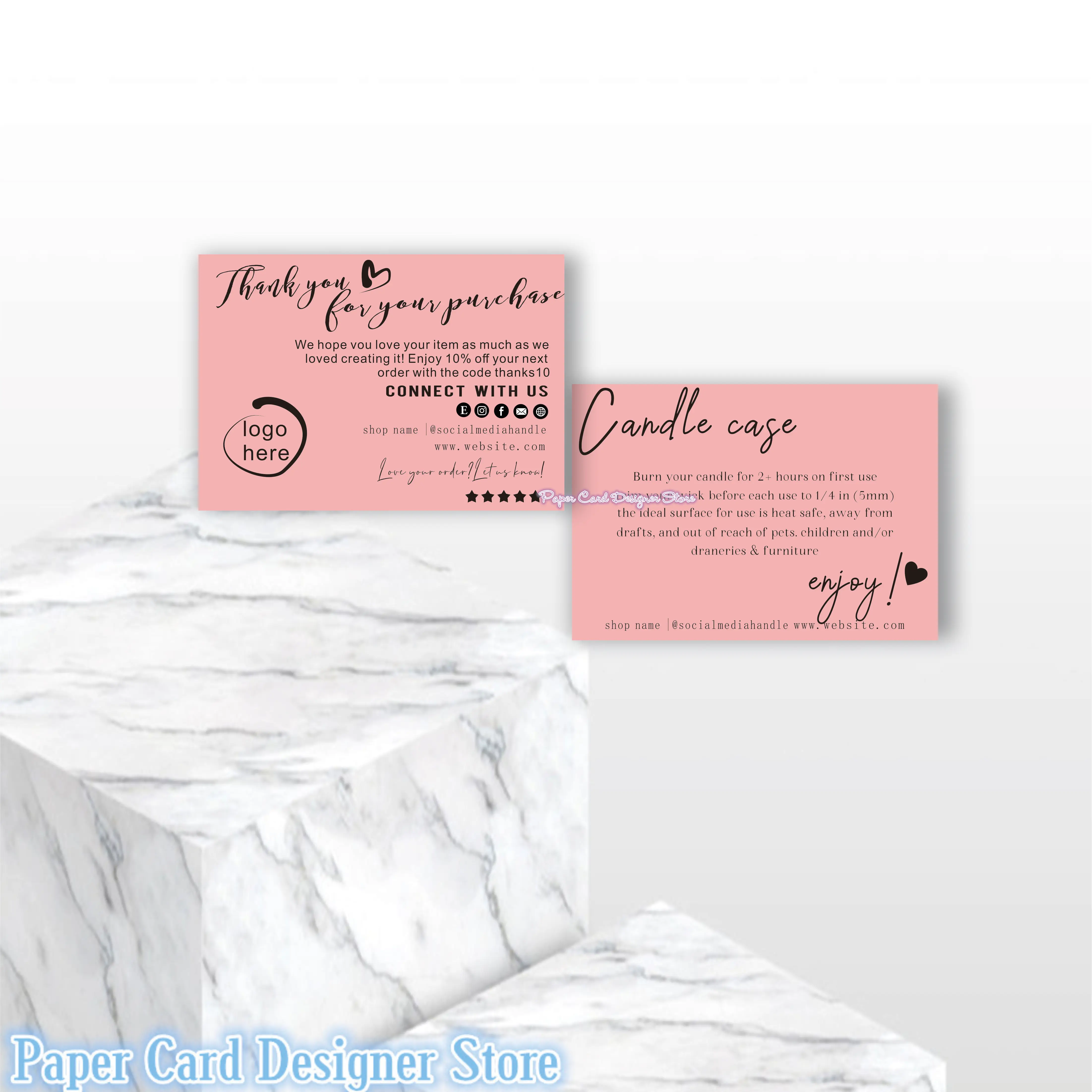 Printable Black Business Insert card Template Business Thank You For ...