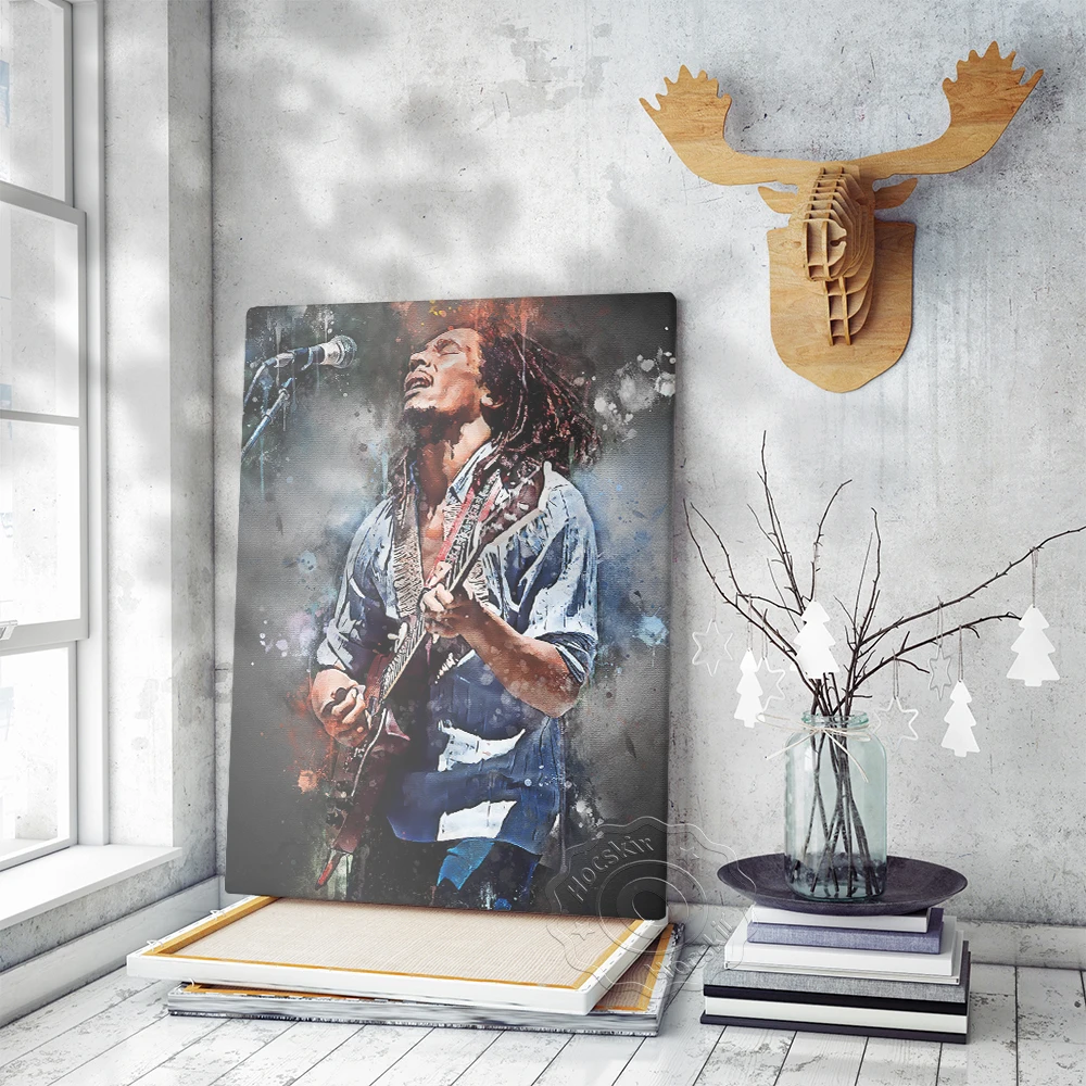 Bob Marley Singing Poster
