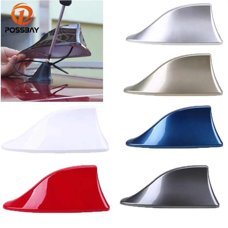 Possbay Gray/blue/gold/silver/black/red/ White Car Antenna Shark Fin ...