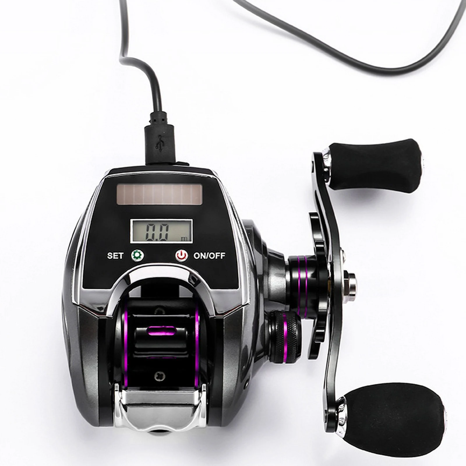 18+1BB 8.0:1 Speed Ratio Digital Display Water Drop Wheel Electronic ...