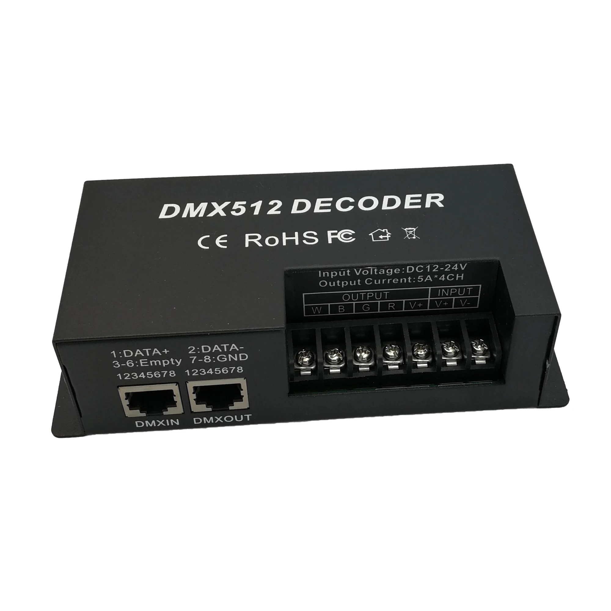 Dmx 512 4 Csatornás Dekóder Színpadi Led-Es Világítási Vezérlő Pwm Dimmer Driver 30A Bemeneti ...