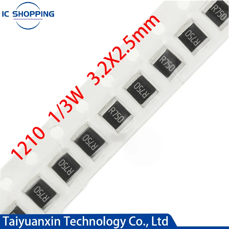 1210 SMD Resistor 0R 10M 0.1 1R 1.5 100 150 200 220 330 470 680 1K 2.2K ...