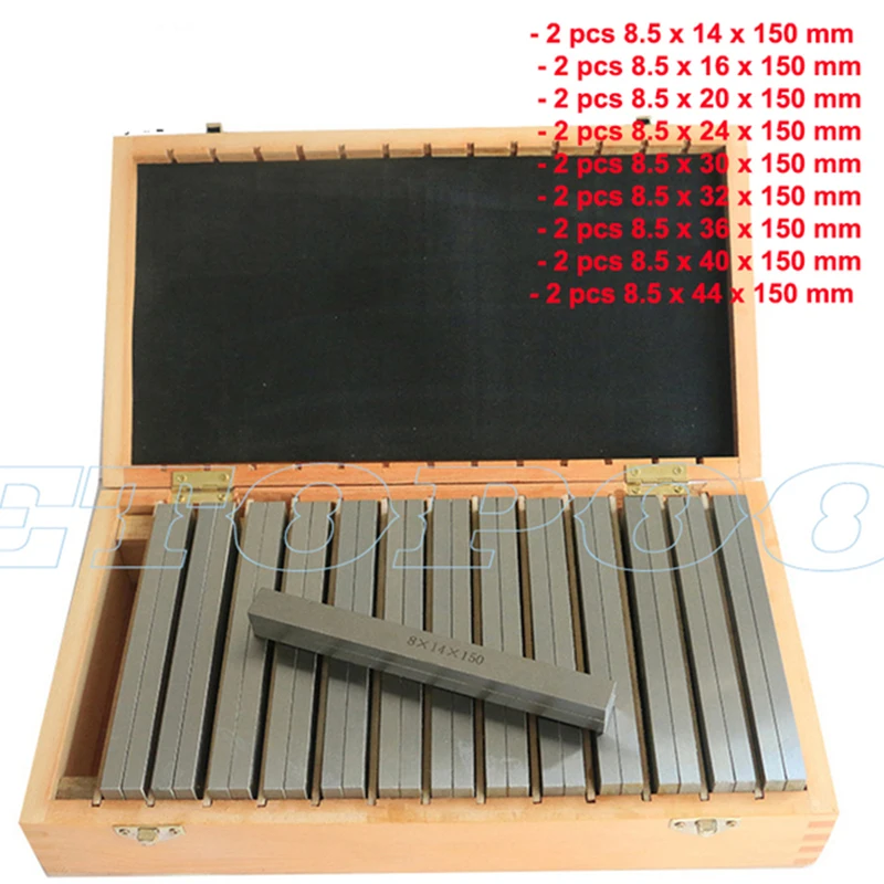 18pcs/20pcs precision parallel set 150mm/100mm parallel block set Parallel Pad Gauge Block CNC ...