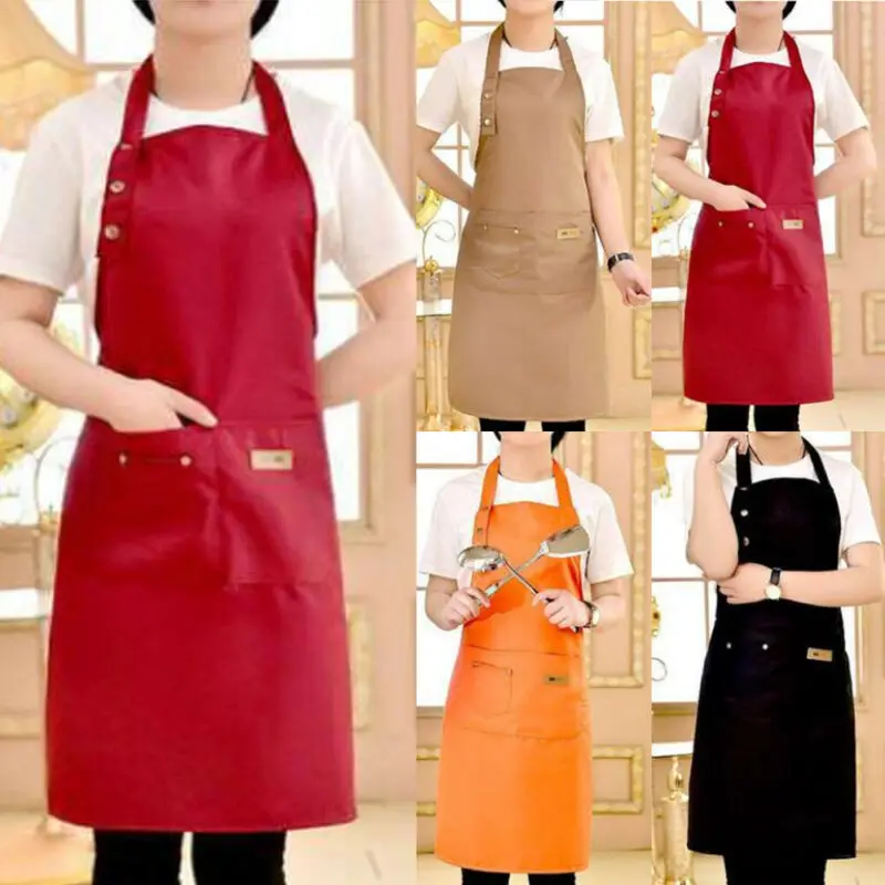 Hot Sale Cooking Kitchen Apron For Woman Men Chef Waiter Cafe Shop BBQ ...
