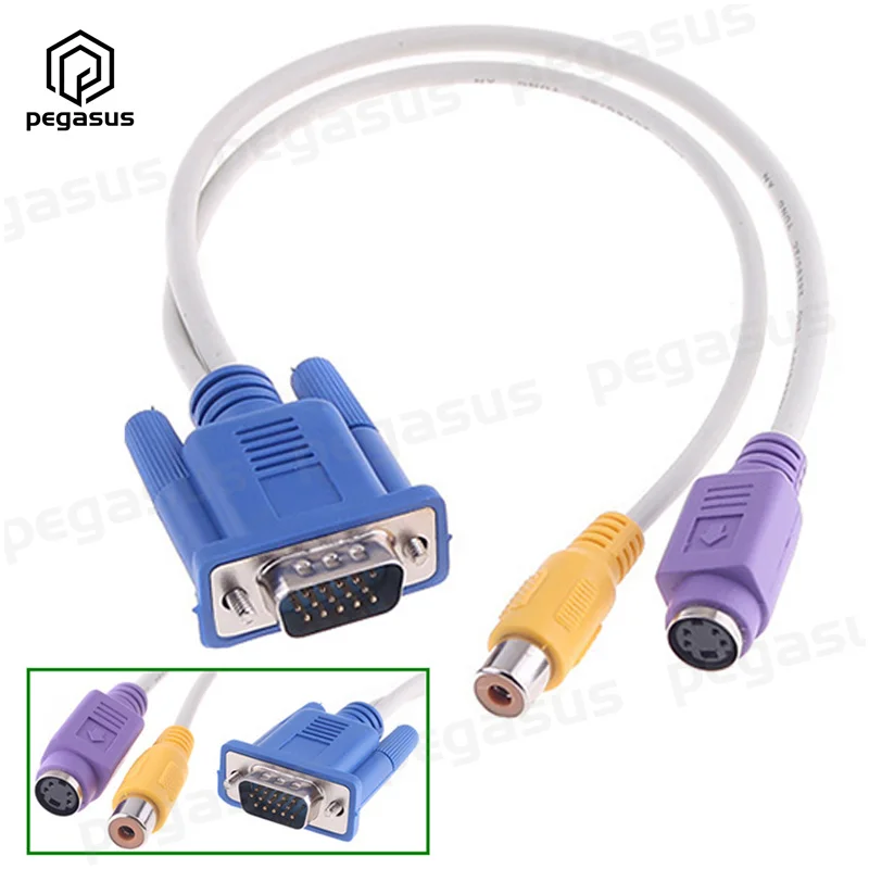 VGA-to-S-Video-VGA-to-RCA-High-Quality-Premium-TV-AV-Out-Converter ...