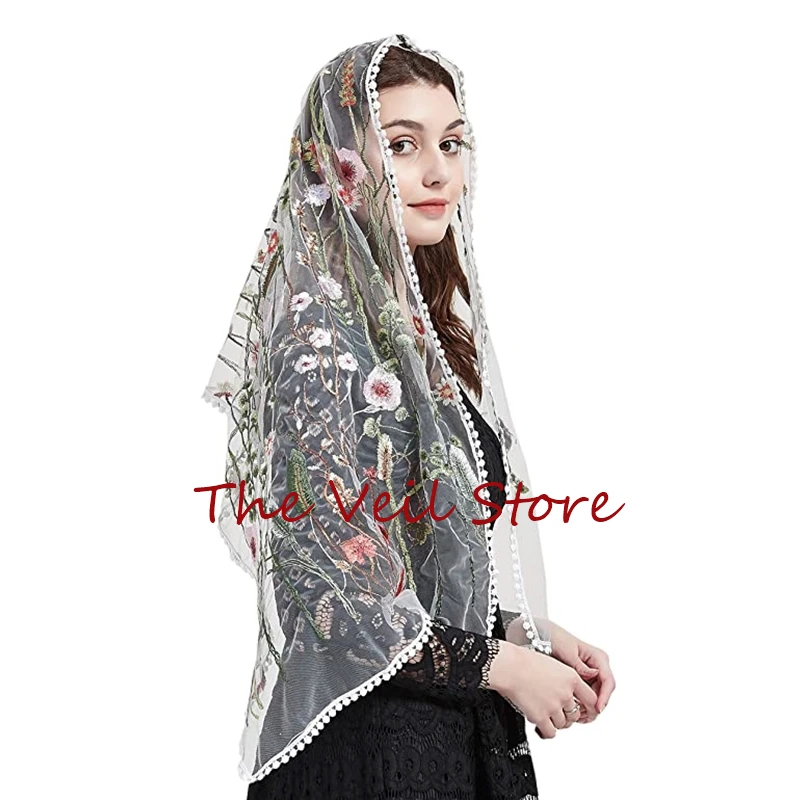 Rectangle Mantilla Chapel Veil for Church Catholic Head Covering ...