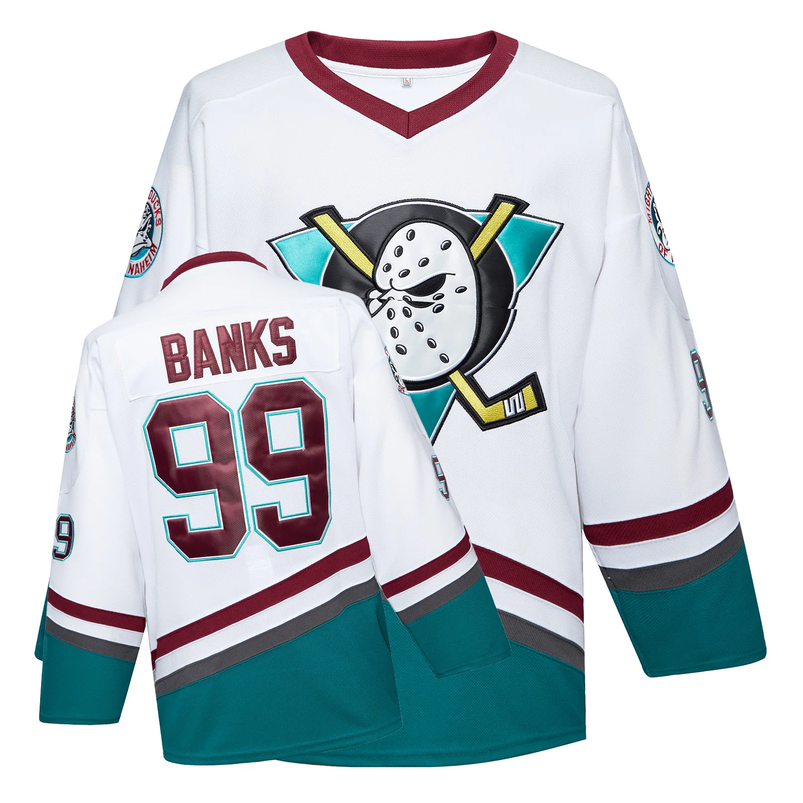 Camiseta de hockey bordada de la calle HAN DUCK #96 CONWAY #99 BANKS ...
