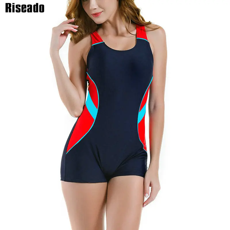 Riseado New One Piece Swimsuit 2021 Sport Swimwear Women Patchwork ...