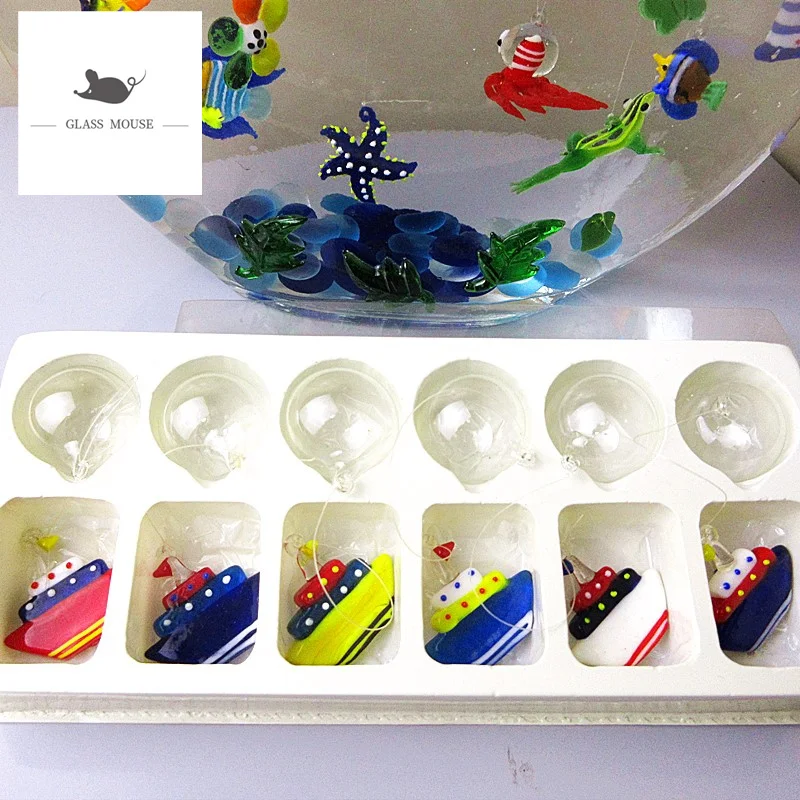 Miniatures Floating blown glass ships for aquarium Dolls & Miniatures ...