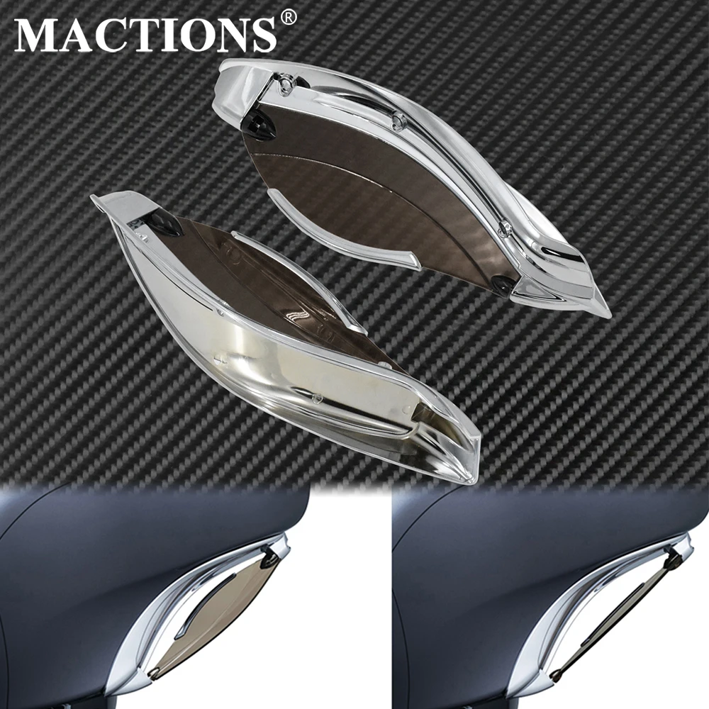 Motorcycle Adjustable Smoke Batwing Fairing Side Wing Air Deflector For ...